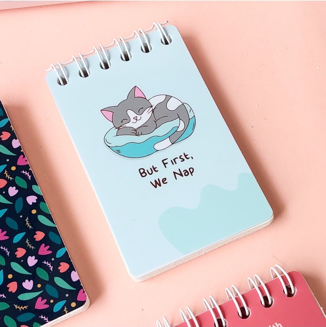 But first, we nap Cat Mini Notepad – The Doodle Club
