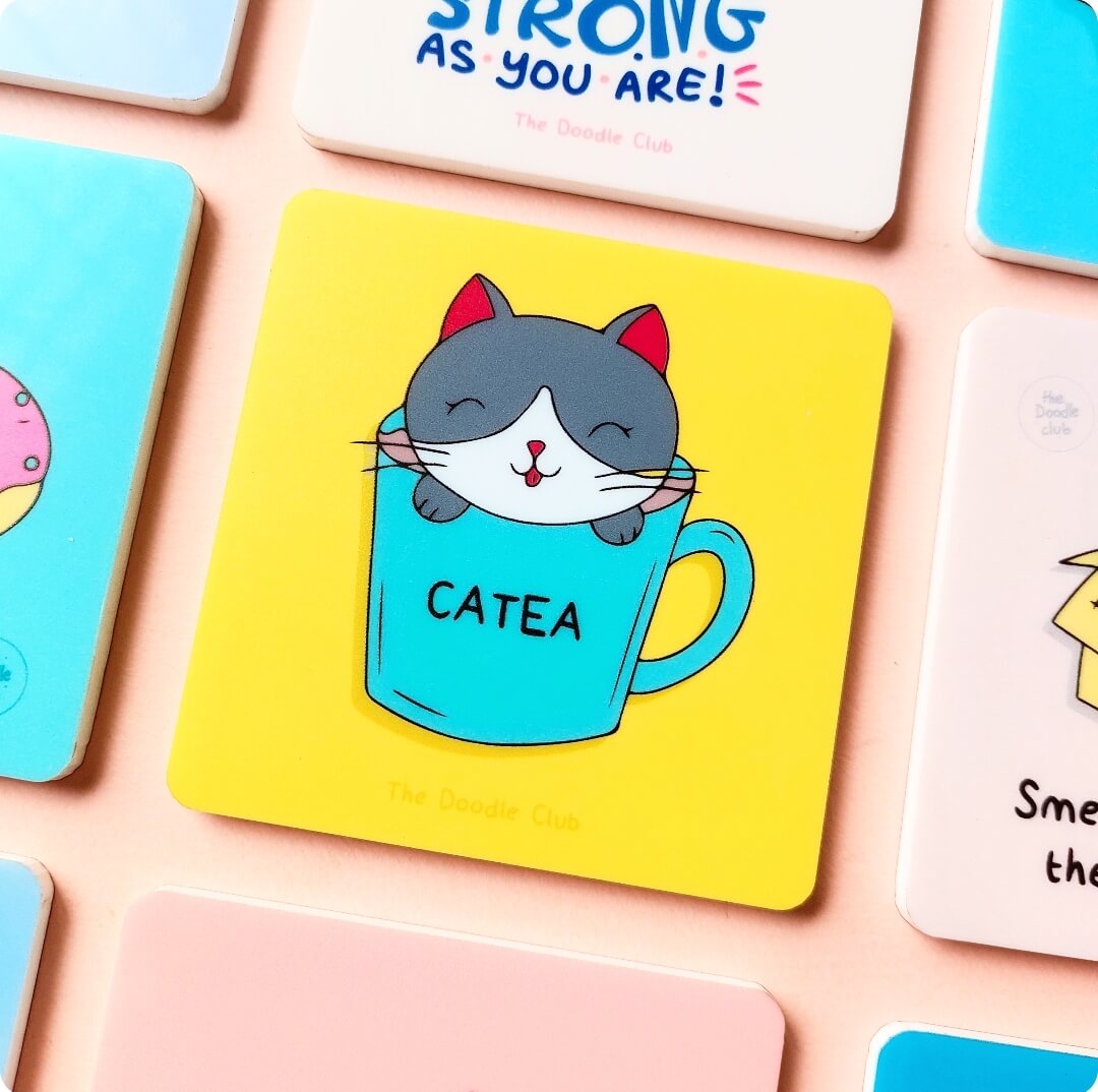 Catea Acrylic Coaster – The Doodle Club