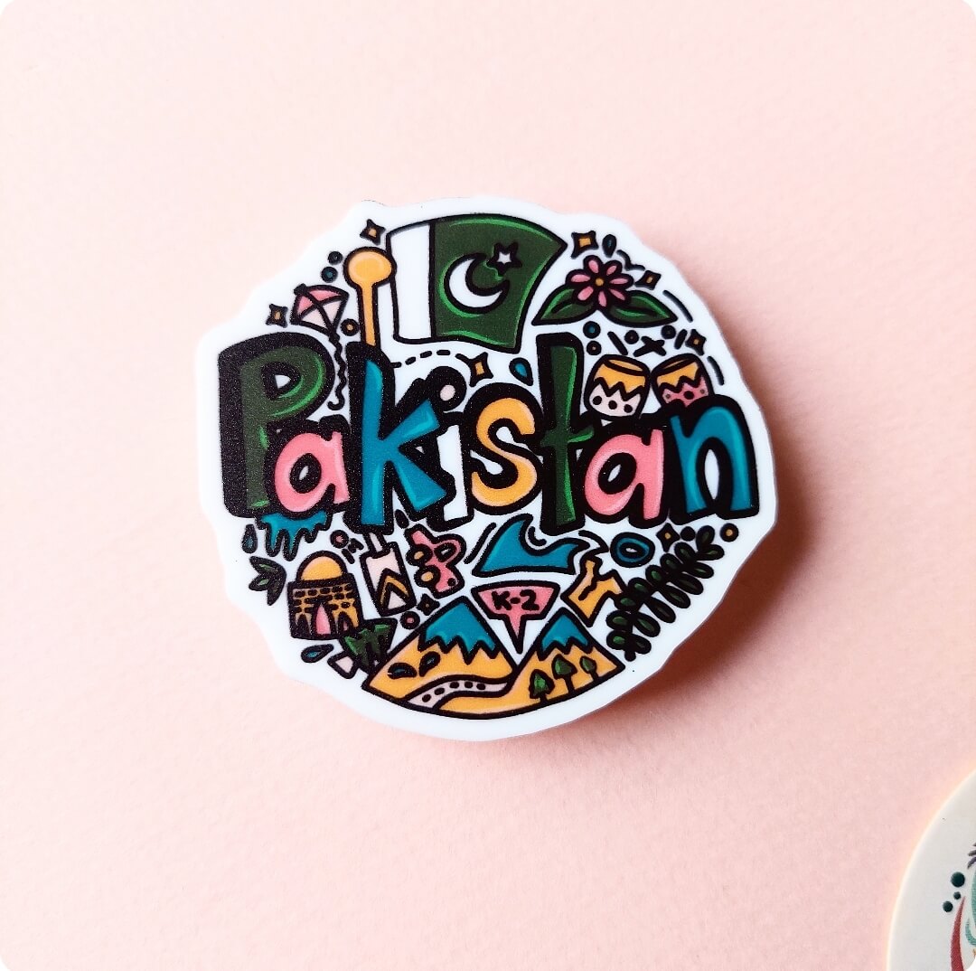Pakistan Doodle Acrylic Magnet – The Doodle Club