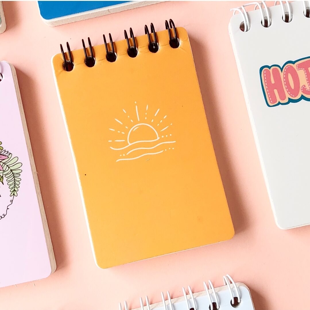 Sun Minimalistic Yellow Mini Notepad – The Doodle Club
